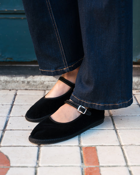 Velasca | Black velvet friulane slip-on shoes, Made in Italy\