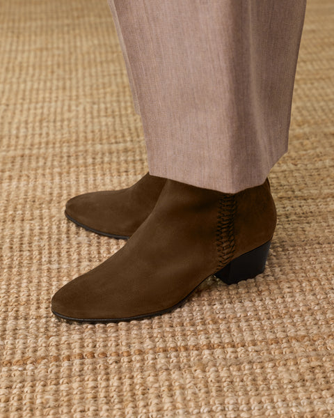Women's Tapered Suede Ankle Boot | Velasca